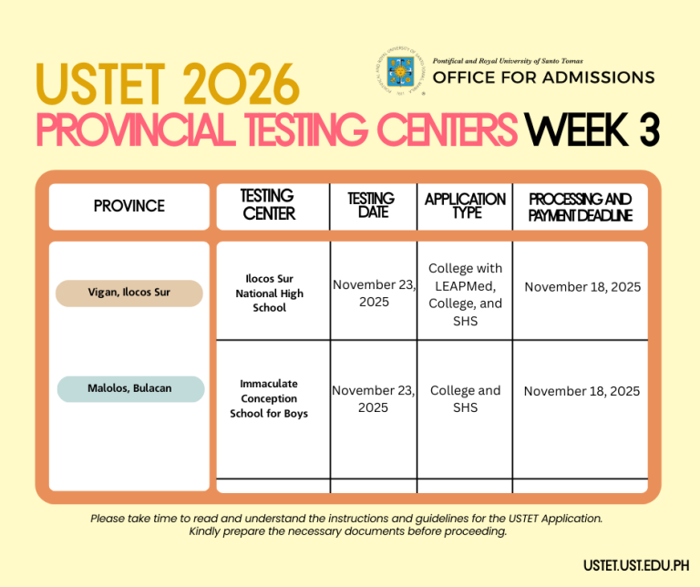 USTET 2026 Testing Centers – OFAD
